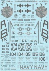 Fightertown Decals 1/32 VF-102 F-14B "Diamondbacks" OEF decal sheet